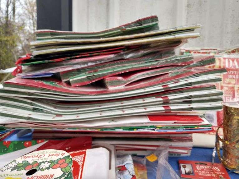 Christmas Wrapping, Boxes, Tissue Paper, Ribbon, Cards, V.H.S Tape ...