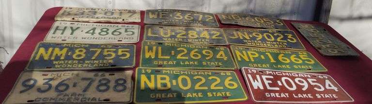 1970's Michigan+ Kentucky License Plates - Sherwood Auctions