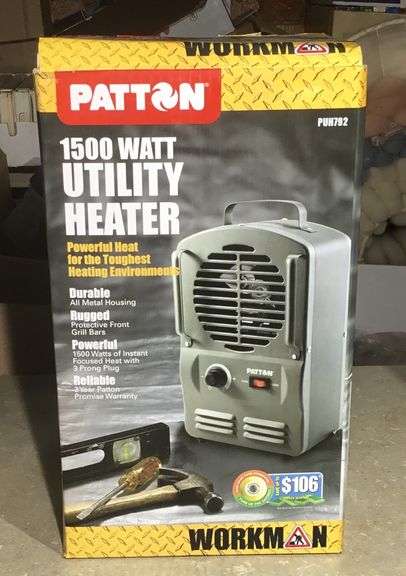 Patton 1500 Watt Utility Heater NEW In Box - Sherwood Auctions