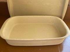 Pampered Chef Stoneware 17x11 Bar Pan & Deep 9x13 Pan - Sherwood Auctions
