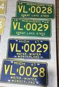 Vintage Michigan License Plates - Sherwood Auctions