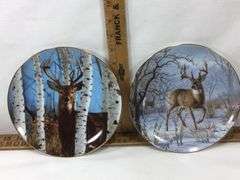 10 Collectible Danbury Mint Deer Plates - Sherwood Auctions