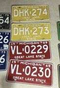 Vintage Michigan License Plates - Sherwood Auctions