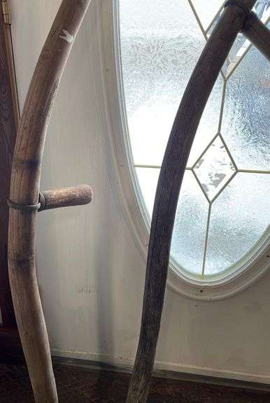 Two Scythes w/ Wooden Handle - Sherwood Auctions