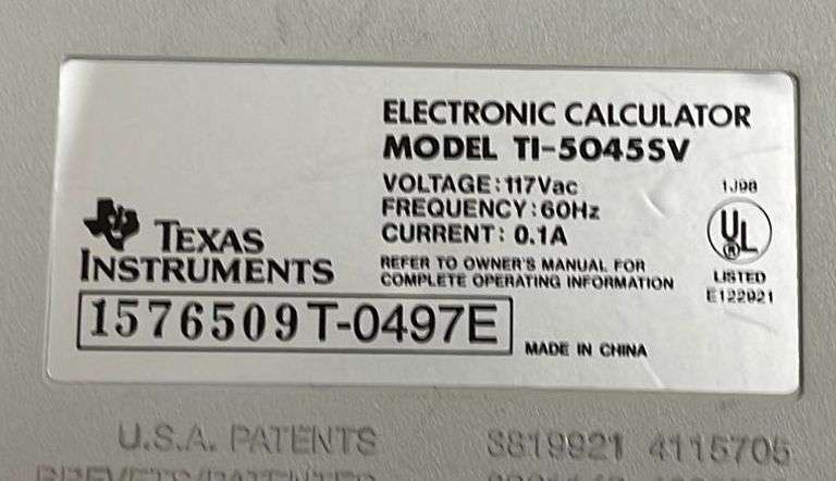 Canon P23-DH II, Texas Instruments TI-5045 SC + Clipboards - Sherwood ...