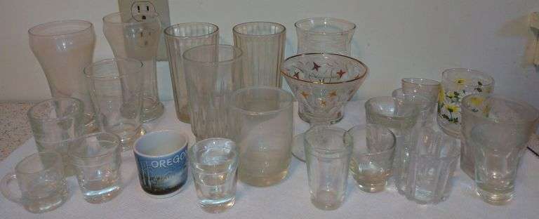 Assorted Shot Glasses + Unique Bar Glasses - Sherwood Auctions