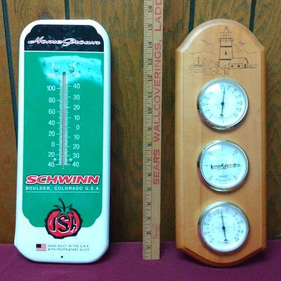 Schwinn Thermometer + Lighthouse Theme Thermometer/Barometer - Sherwood ...