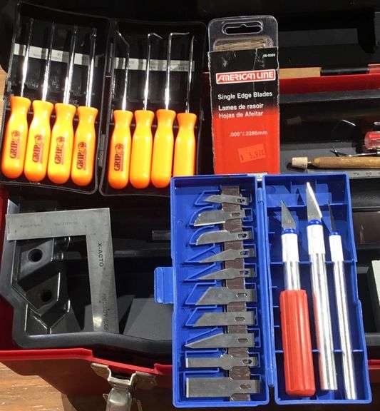 Stack On Tool Plastic Box 10”x19”x10” and Contents - Sherwood Auctions