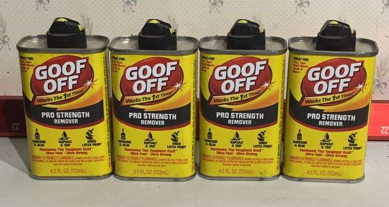 4 Cans Goof Off 4.5 FL. OZ. Pro Strength Remover New in Cans - Sherwood ...