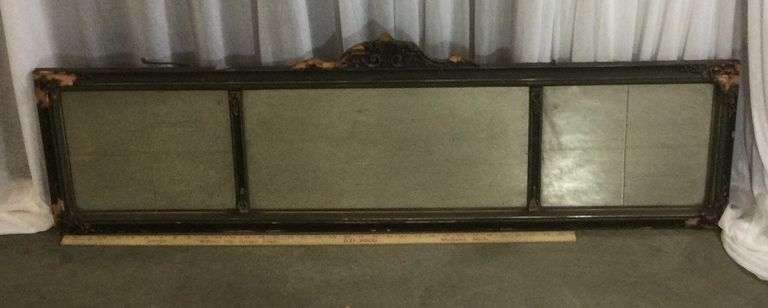 Antique Wood 3 Panel Mirror - Sherwood Auctions