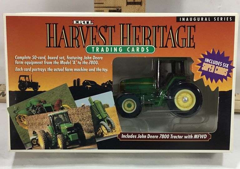 ERTL Harvest Heritage Trading Cards w/ John Deere 7800 Tractor ...