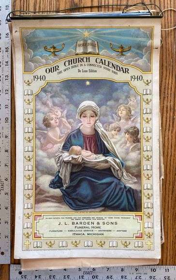 1940’s J. L. Barden & Sons Funeral Home Calendars - Sherwood Auctions