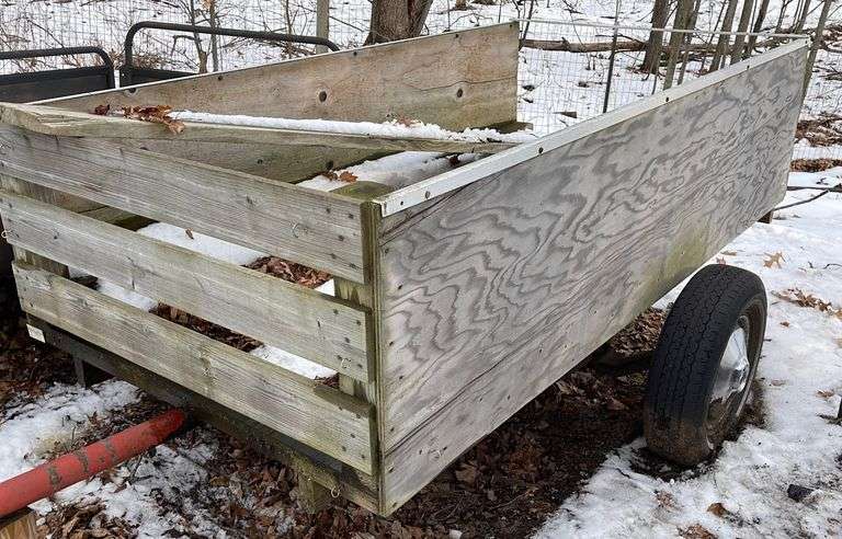 Wooden Utility Trailer, Hand Built - Sherwood Auctions