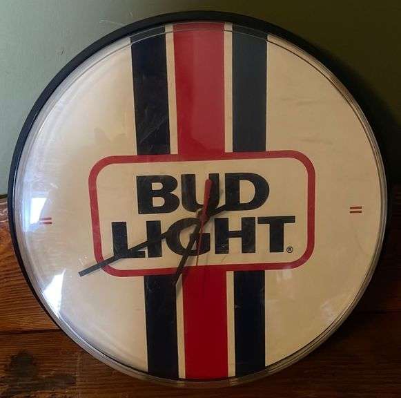 Bud Light Clock - Sherwood Auctions