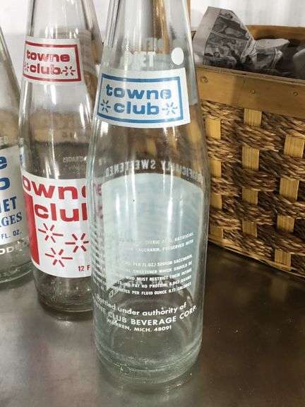 Towne Club Glass Soda Bottles - Sherwood Auctions