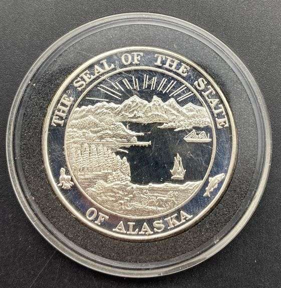 1959-1984 Silver Anniversary Alaska 49th State Coin - Sherwood Auctions