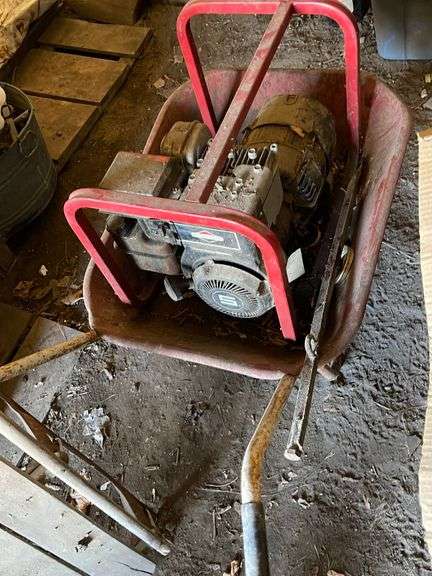 Briggs & Stratton 5 HP Generator & wheelbarrow - Sherwood Auctions