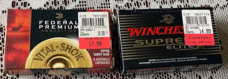 Winchester & Federal 12 gauge Sabot Shells - Sherwood Auctions