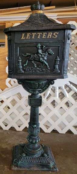 Victorian Style Cast Iron Letter Box - Sherwood Auctions