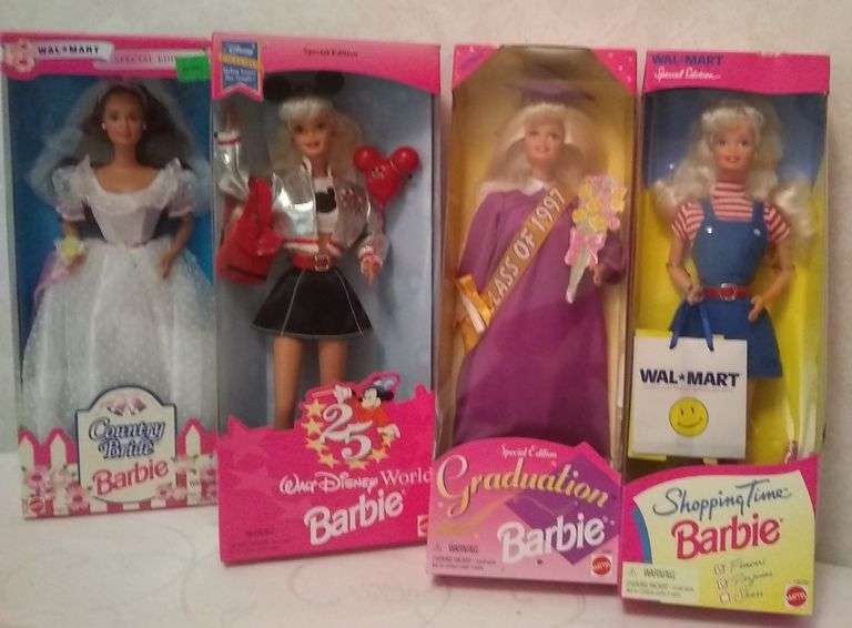 Country Bride Barbie 1994, Walt Disney World 25th Anniversary Barbie ...