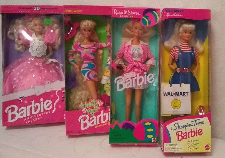 Anniversary Star Barbie 1992, Totally Hair Barbie 1991, Russell Stover ...
