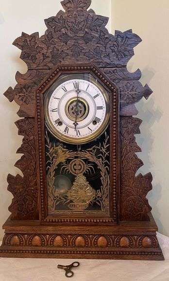 William L. Gilbert Geranium No. 3 Parlor Clock - Sherwood Auctions