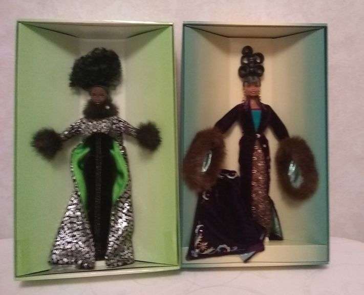 Byron Lars Plum Royale Barbie 1998 and Byron Lars Barbie 1996, Both ...