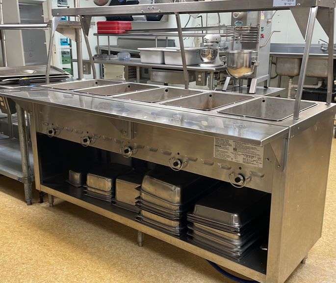 Duke MFG. Co. Model No. G-5-CBSSPM, 5 Pan Steam Table w/ 956-5-M ...