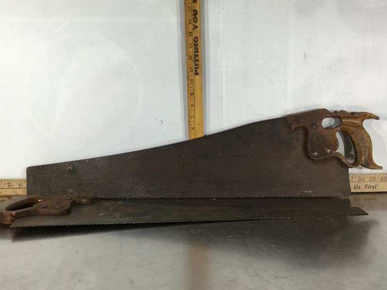 Two Wooden Handled Saws - Sherwood Auctions