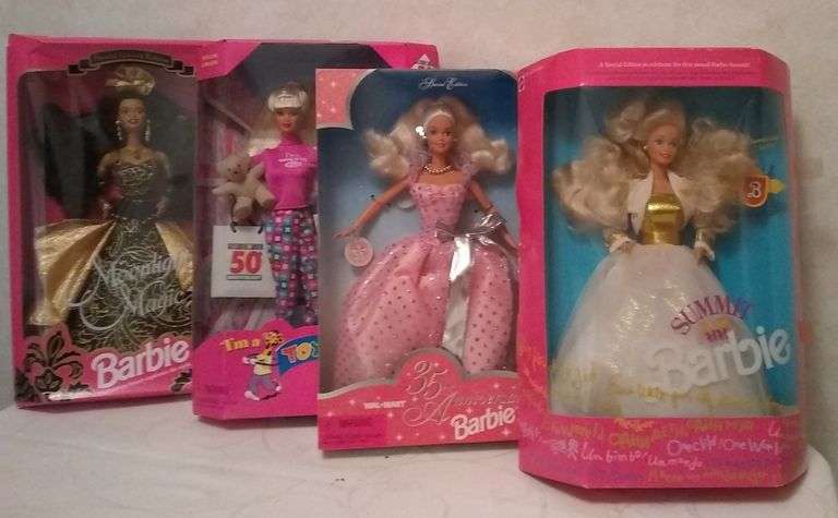 Moonlight Magic Barbie 1993, Walmart 35th Anniversary Barbie 1997, Toys ...