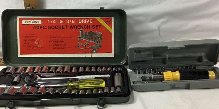 Cummins 40 PC Socket Wrench Set & Screwdriver with Extra Bits - Sherwood Auctions