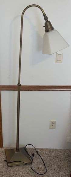 Ott-Lite Heavy Brass Colored Floor Lamp - Sherwood Auctions