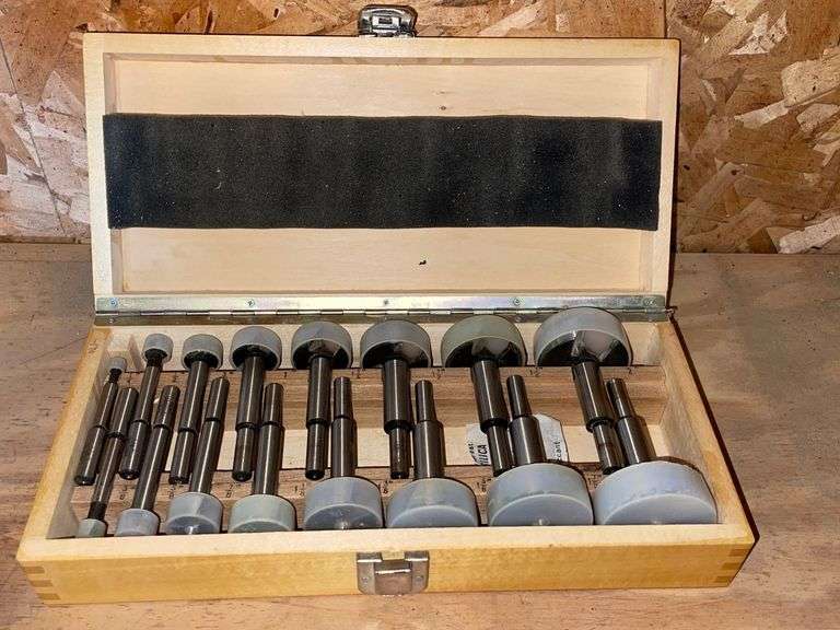 Forstner Bit Set 16 pcs in Wooden Storage Box - Sherwood Auctions