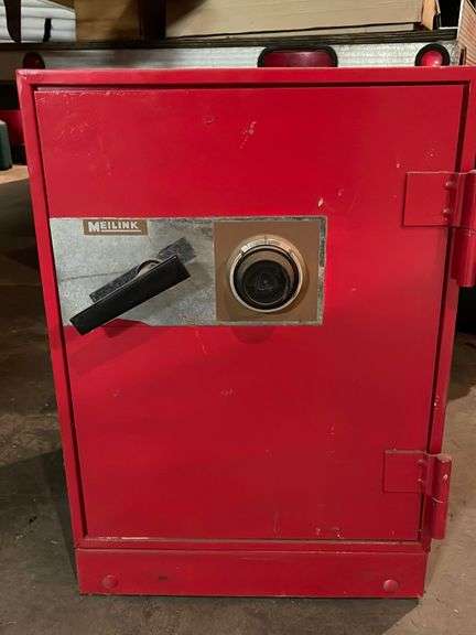 Meilink Red Metal Safe, combination not included - Sherwood Auctions