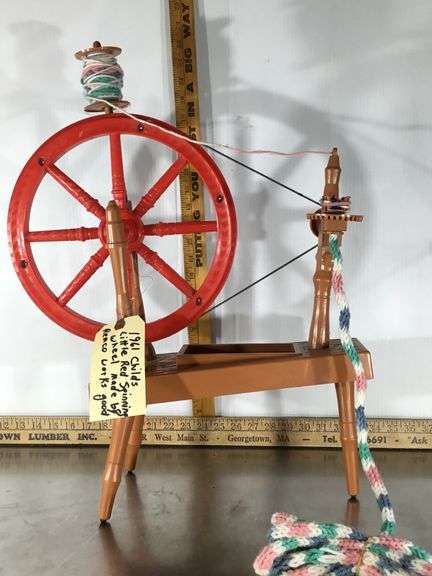 1961 Childs Little Red Spinning Wheel - Sherwood Auctions