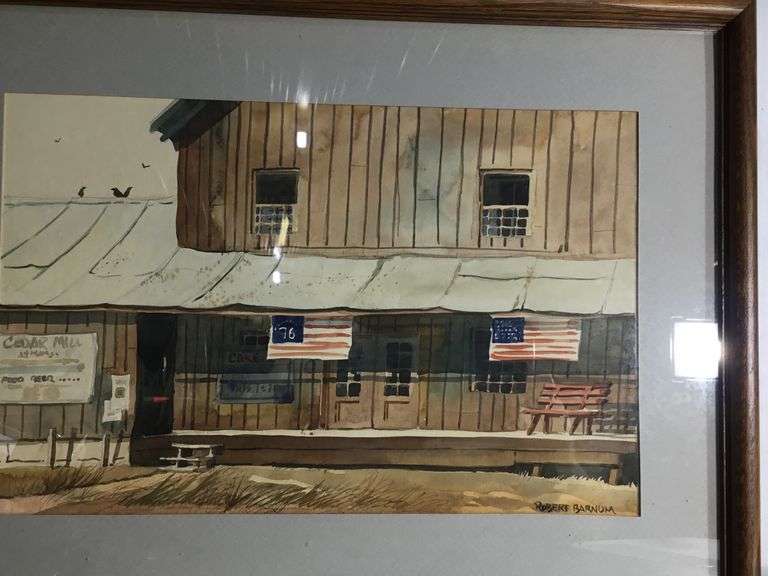 Robert Barnum "Watercolor" Painting In Frame - Sherwood Auctions