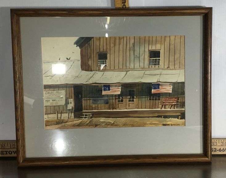 Robert Barnum "Watercolor" Painting In Frame - Sherwood Auctions