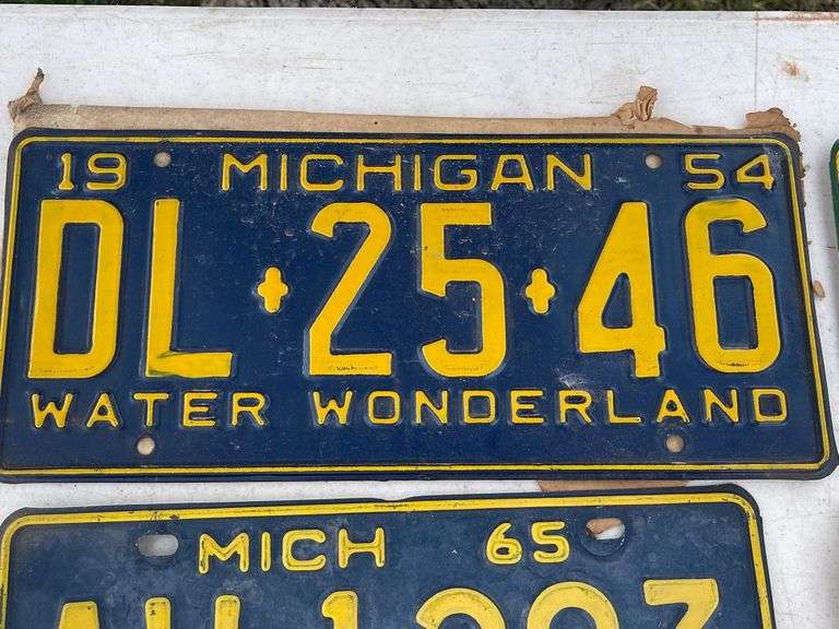 1954, 1965 & 1968 License Plates - Sherwood Auctions