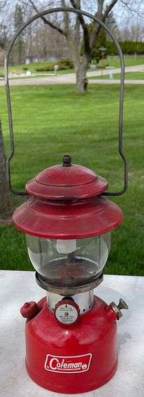 Vintage Red 1965 Coleman 200A Lantern - Sherwood Auctions