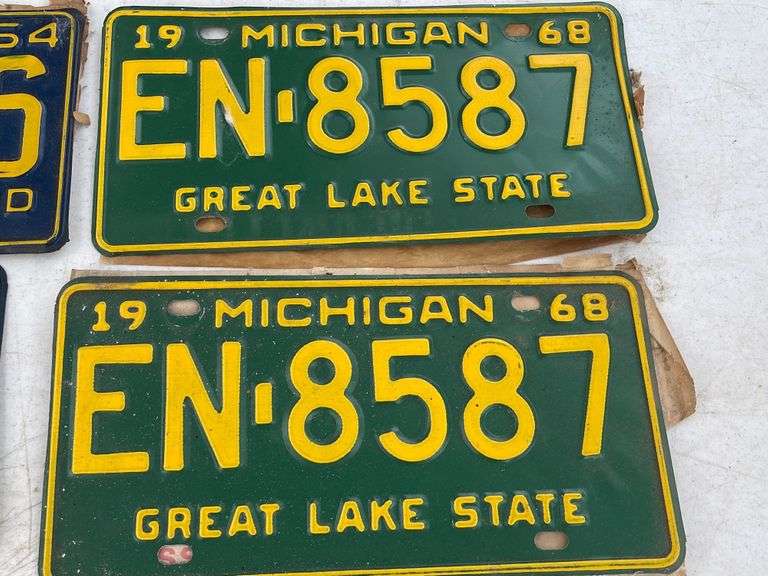 1954, 1965 & 1968 License Plates - Sherwood Auctions