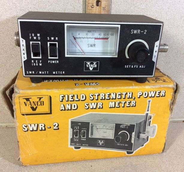 Field Strength Power SWR Meters & Cable (untested)Vanco missing antenna ...