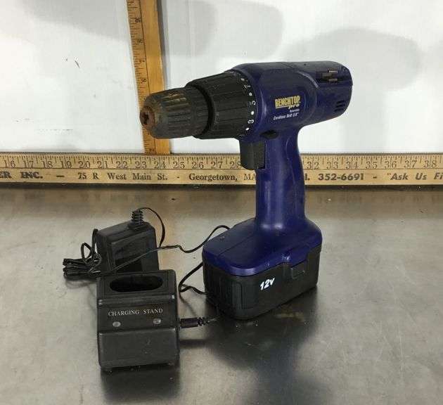 Benchtop Pro 3/8” Cordless Drill With 12V Battery and Charger ...
