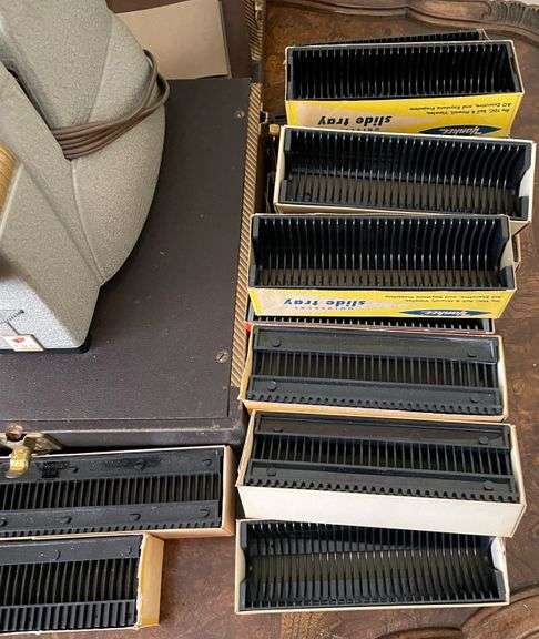 TDC Projector in Case w/ Slide Trays - Sherwood Auctions