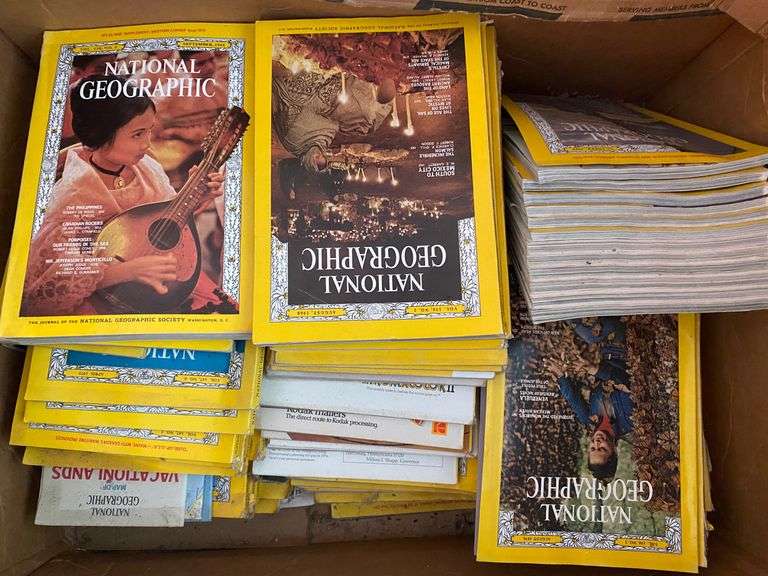 Large Box of National Geographic’s - Sherwood Auctions