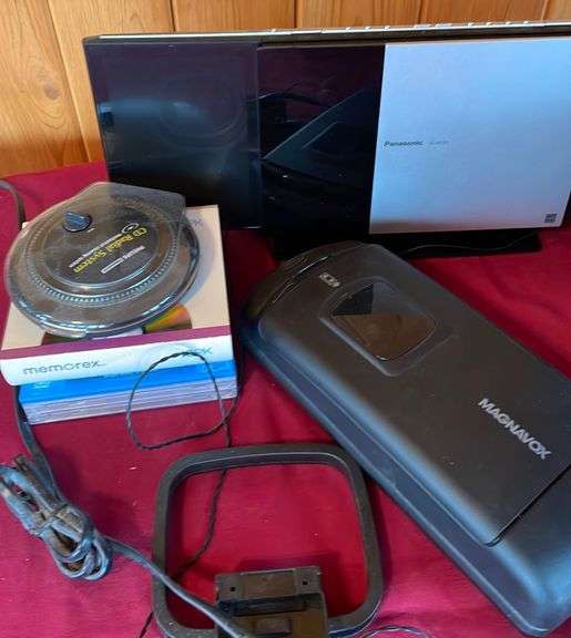 Assorted Cassettes, VHS Tape Rewinder, DVDs, Panasonic Speaker for iPod ...