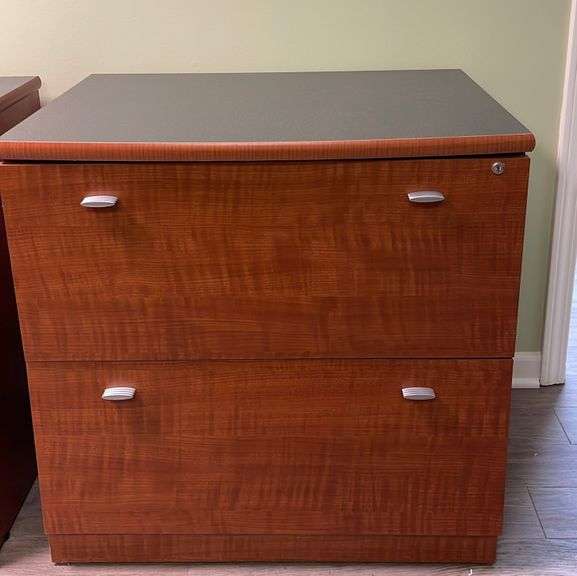 Large Wooden Filing Cabinet - Sherwood Auctions