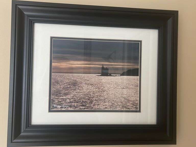 Nancy May Signed “Michigan Lighthouses” Framed & Matted Prints ...