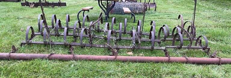 John Deere Spring Tooth Harrow w/ Steel Tow Beam - Sherwood Auctions
