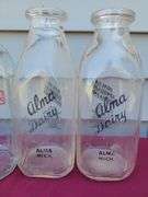 Alma Dairy, City Dairy & Unmarked Milk Bottles - Sherwood Auctions