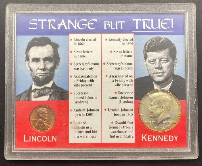 Lincoln & Kennedy Coins & Fact Sheet - Sherwood Auctions